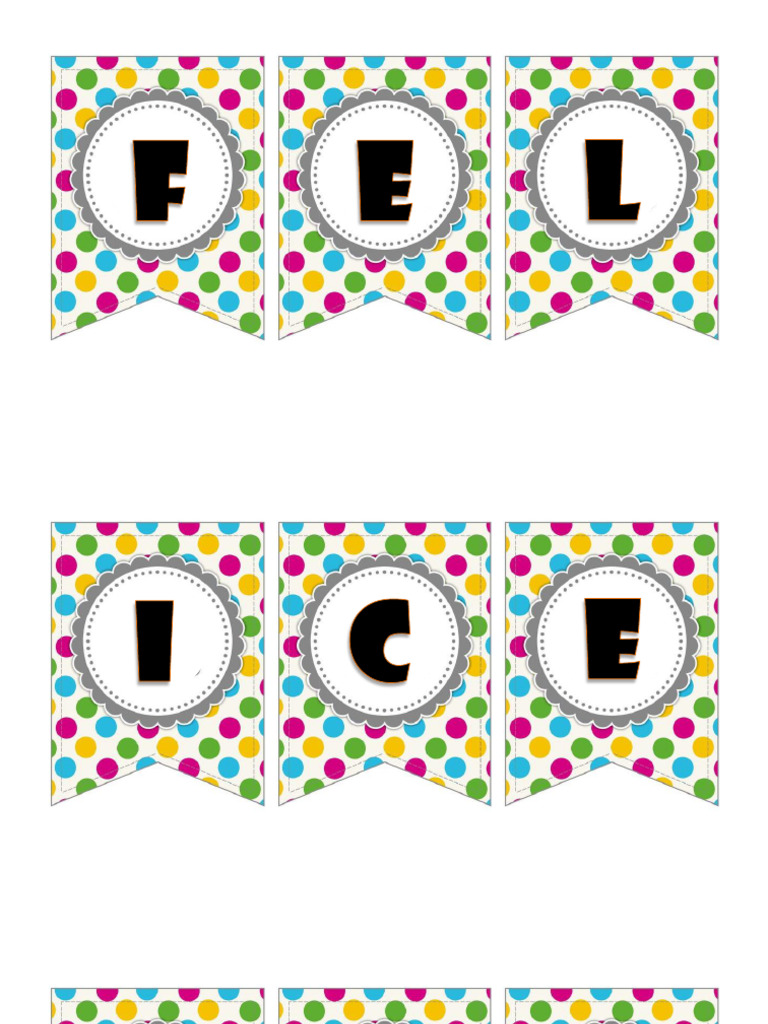 Banderines de Felices Vacaciones | PDF