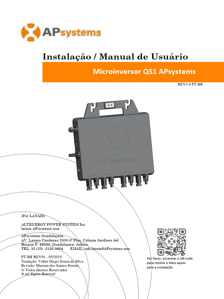 Manual de Instalação Microinversor QS1 | PDF | Rede de computadores ...