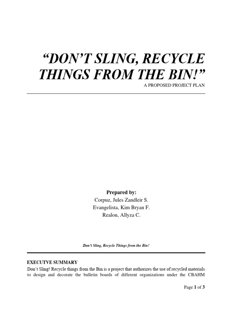 Rubrics for Recycled Materials Project | PDF | Recycling | Economies