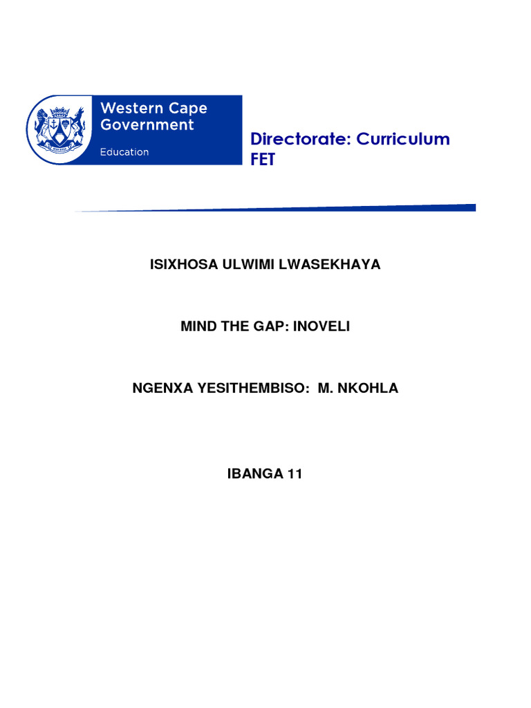 Ngenxa Yesithembiso Study Guide | PDF