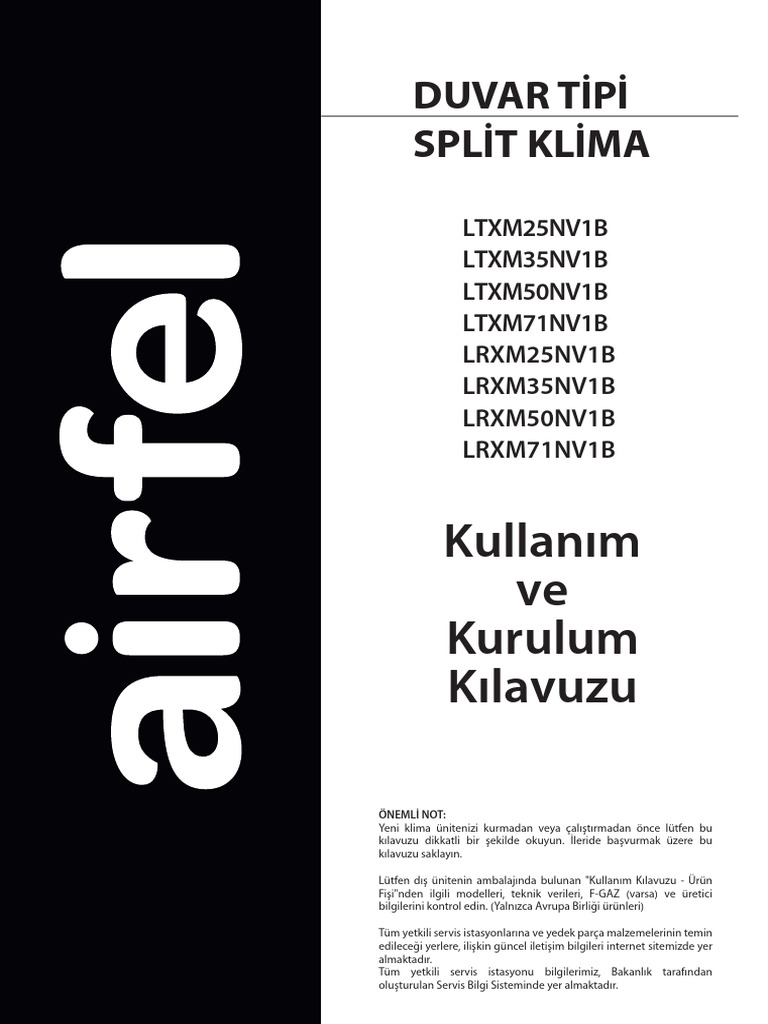 Airfel Klima Kullanım Kılavuzu | PDF
