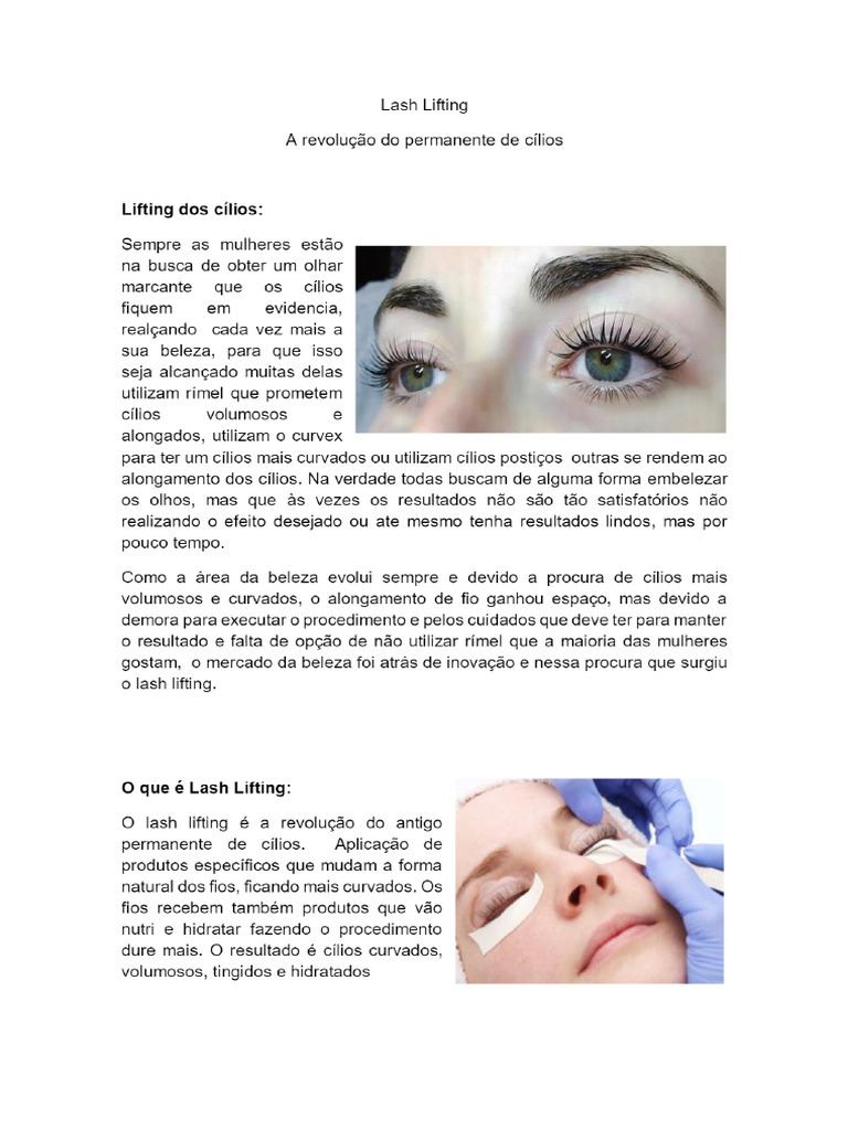 Apostila Curso Lash Lifting - TOAZ - INFO | PDF