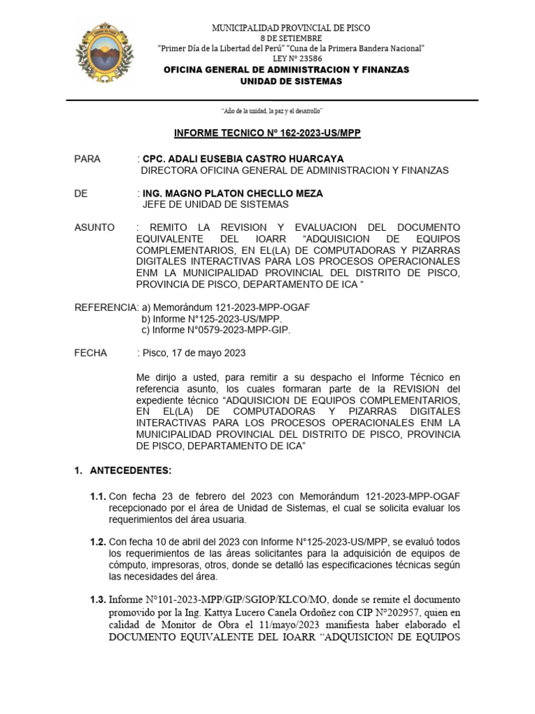 Formato Informe | PDF