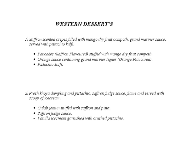 Western Dessert | PDF