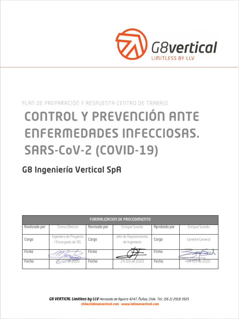PRE-SARS - Plan de Preparación y Respuesta Covid-19 | PDF | Infección ...