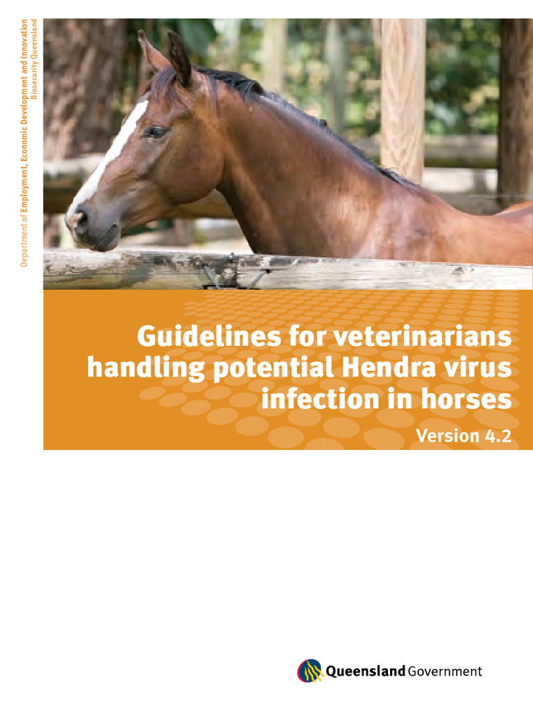 Hendra GuidelinesForVets | PDF | Infection | Medical Specialties