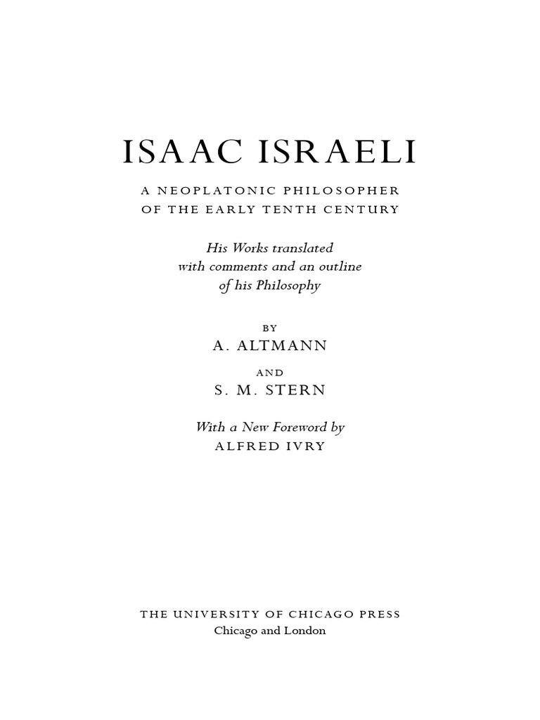 Alexander Altmann and Samuel M Stern Isa | PDF