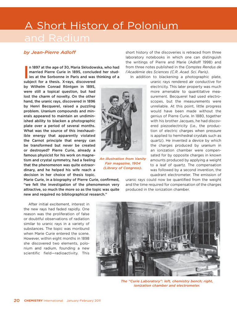 Polonio | PDF | Marie Curie | Radioactive Decay