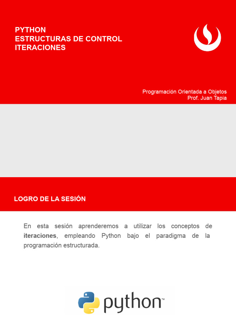 Poo 0301 Teo Estructuras De Control Iteraciones Pdf Python Lenguaje De Programación 9848