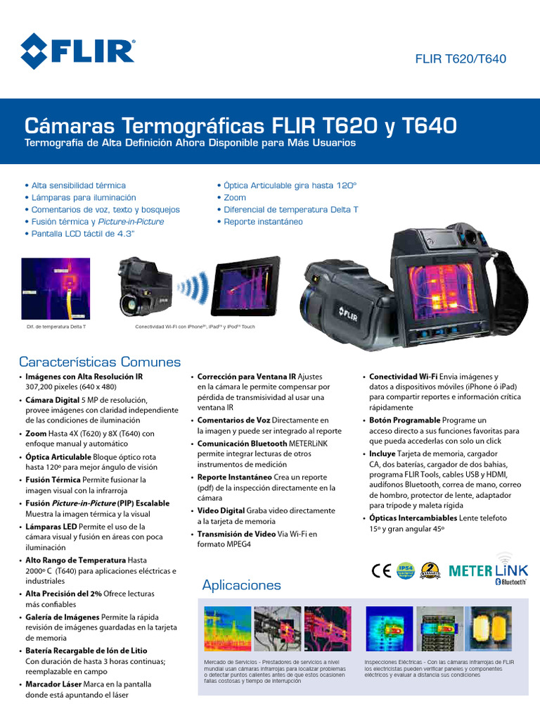Cámaras Termográficas FLIR T620 y T640: Características Comunes | PDF | Yo telefono | Ingeniería ...