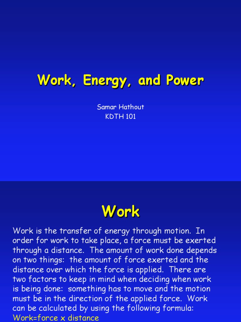 Work and Energy 2 | PDF | Potential Energy | Kinetic Energy