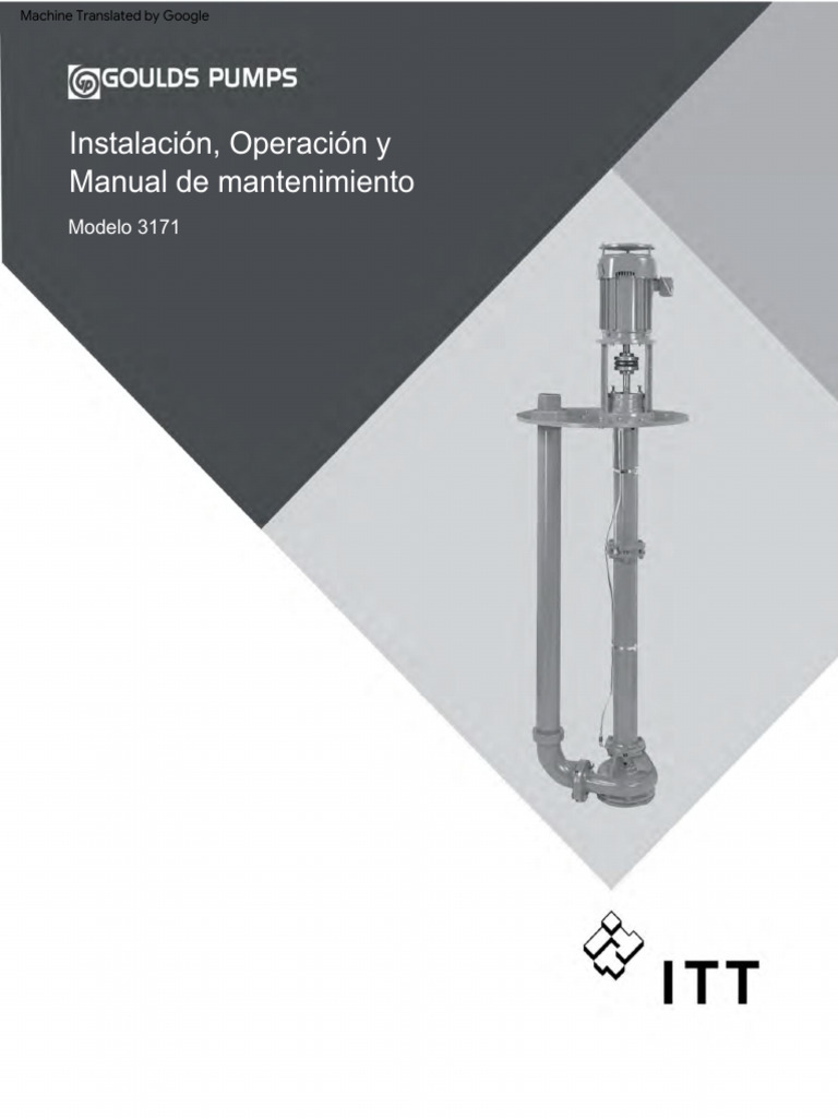 InstallationOperationMaintenance 3171 en ESP | PDF | Rodamiento (Mecánico) | Bomba