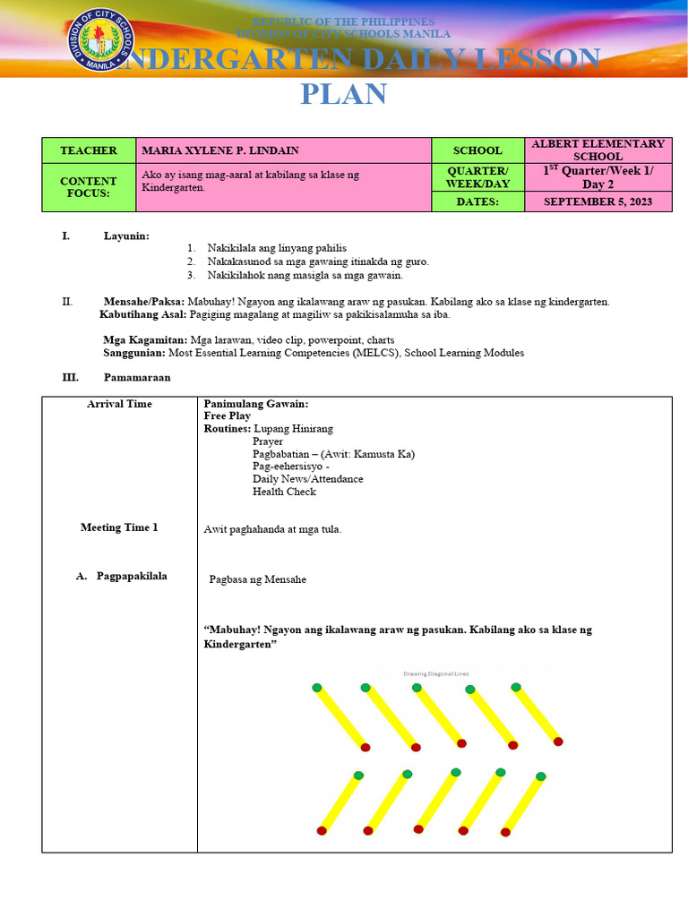 DLP Q1 - Week 1 - Day 3 DIAGONAL - LINES | PDF
