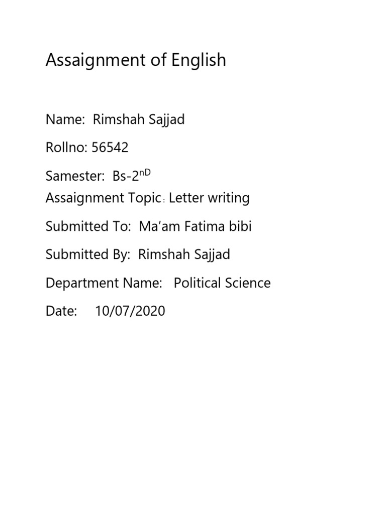 Letter | PDF | Communication | Information