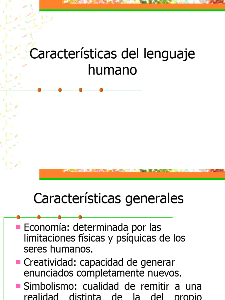 Características Del Lenguaje Humano | PDF