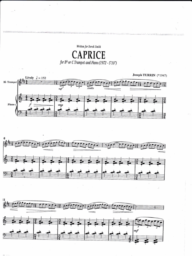 J. Turrin - Caprice (Piano) | PDF