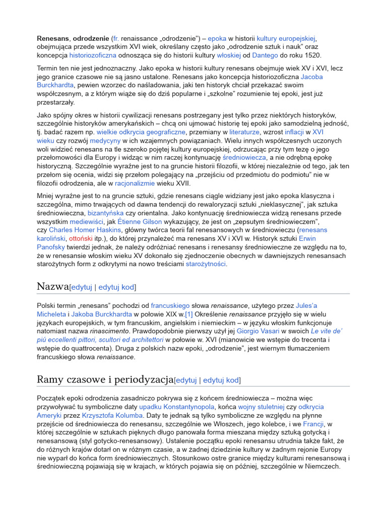 Notatka Renesans | PDF