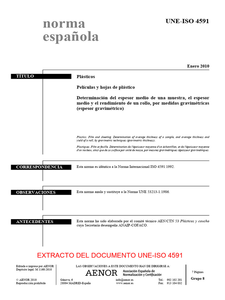 (Ex) Une-Iso 4591 2010 | PDF | Densidad | Volumen