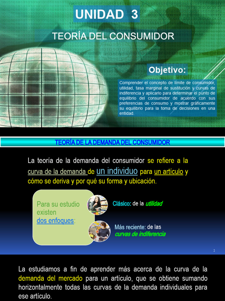 UNIDAD 3 Teoría Del Consumidor 2022 | PDF | Utilidad | Utilidad marginal
