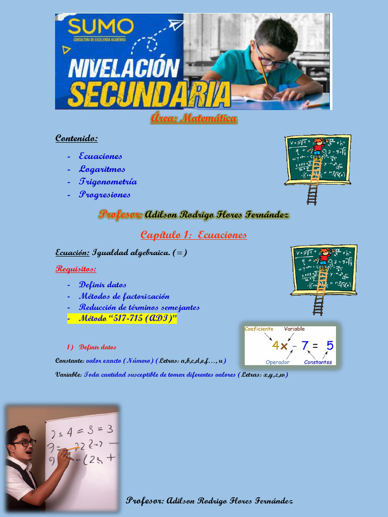 Clase 6 Sumo Nivelacion | PDF | Ecuaciones | Factorización