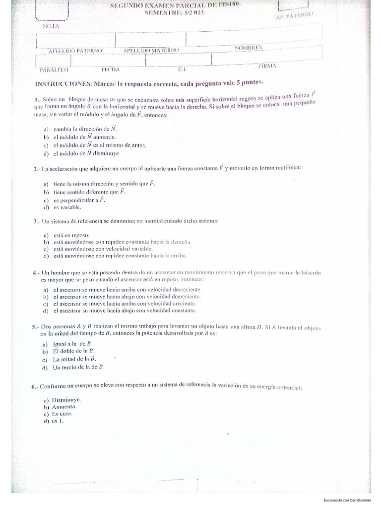 Examen Tercer Parcial | PDF