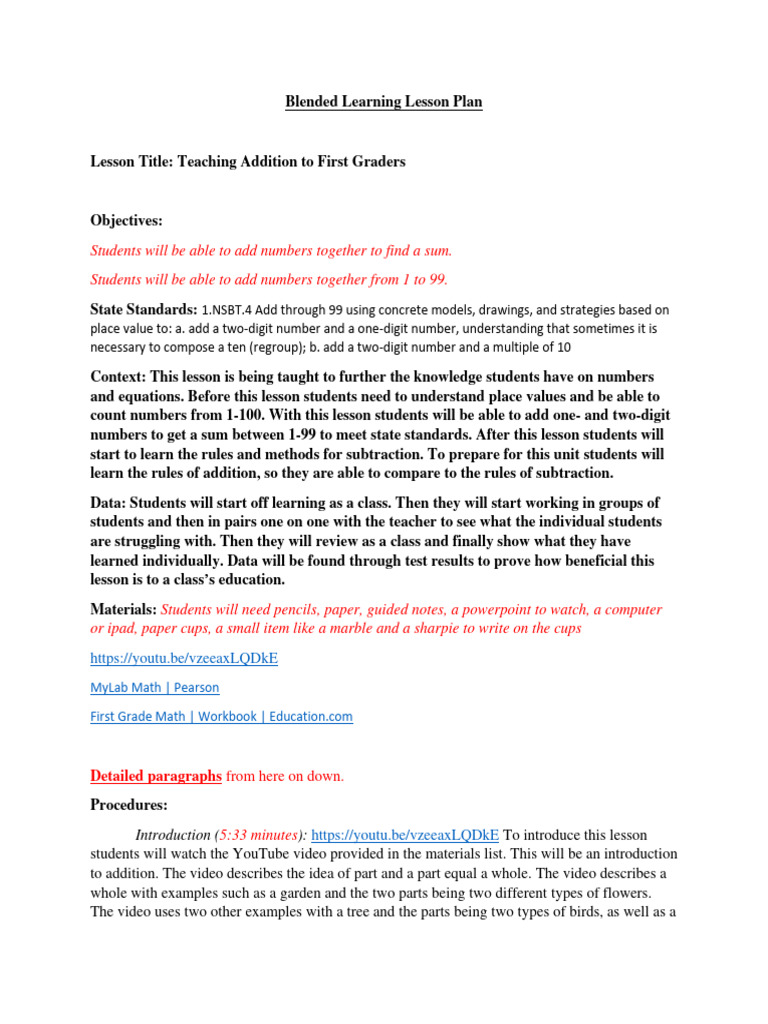 Unit 5 Lesson Plan Abigail Miller 3 | Download Free PDF | Teachers ...