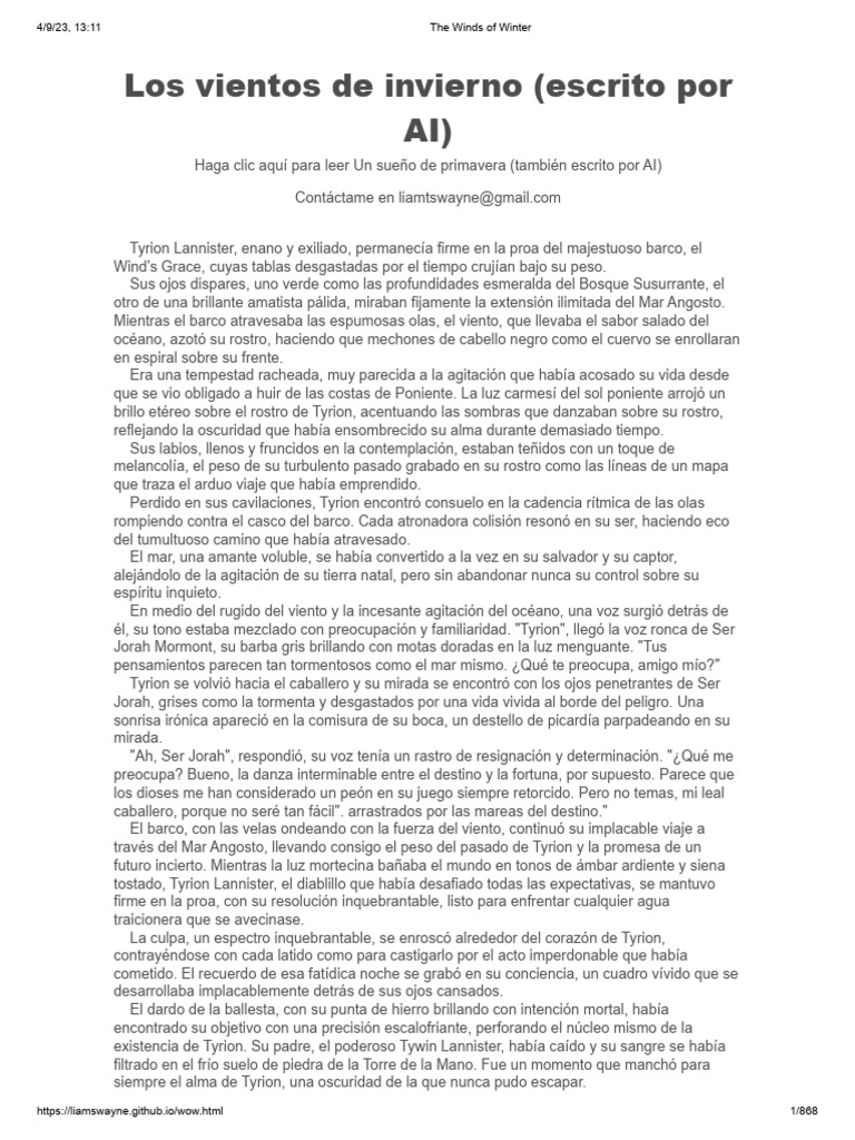 The Winds of Winter | PDF