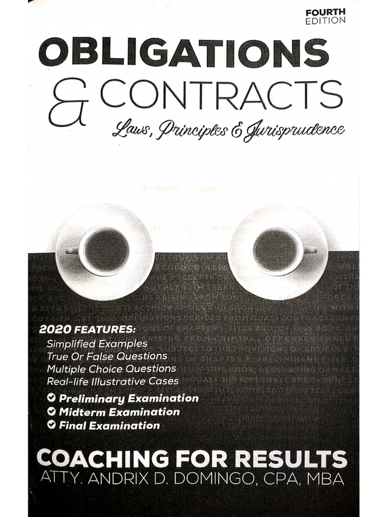 Obligations and Contracts by Domingo (2020 4th Edition) | PDF