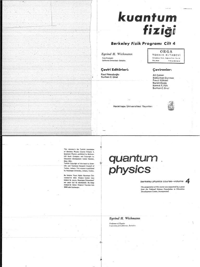 Kuantum Fiziği Fen Fak - FKB | PDF