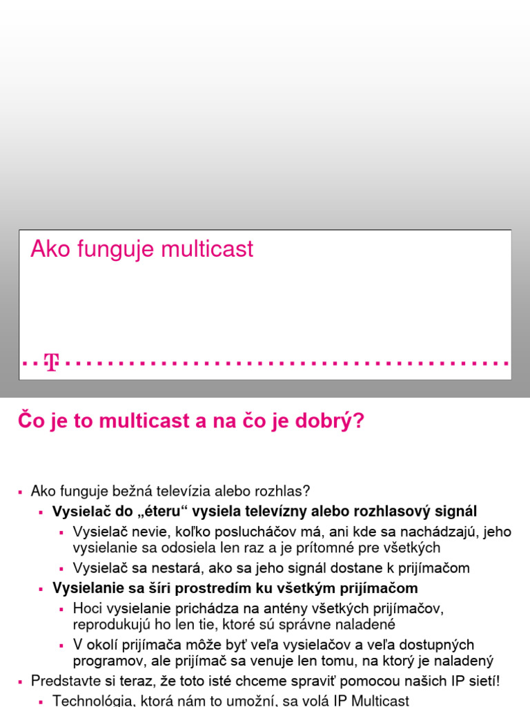 Ako Funguje Multicast | PDF