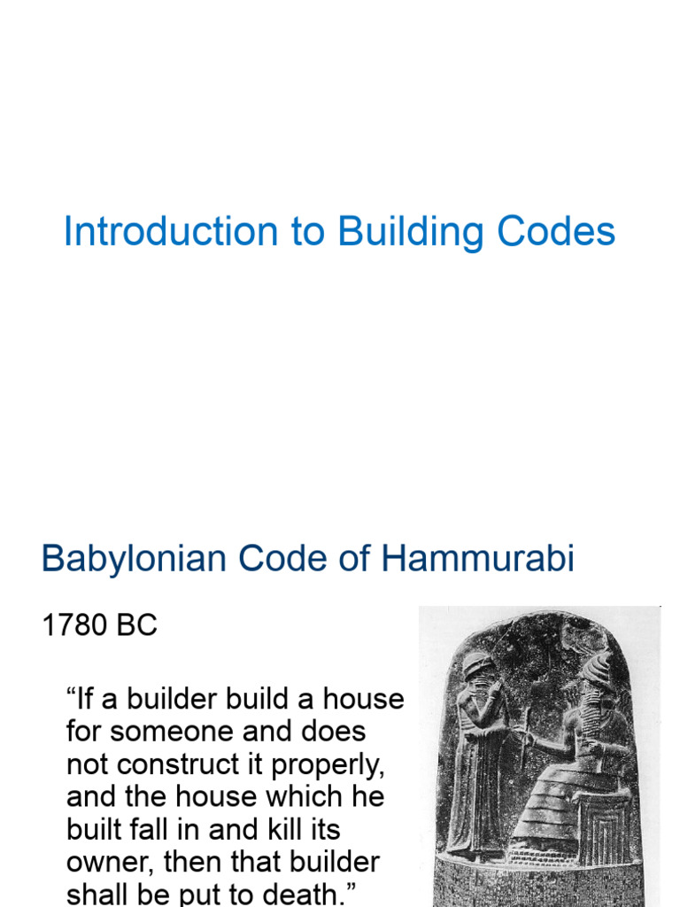 Introduction To Building Codes-L1 | PDF | Building Code | Building Engineering