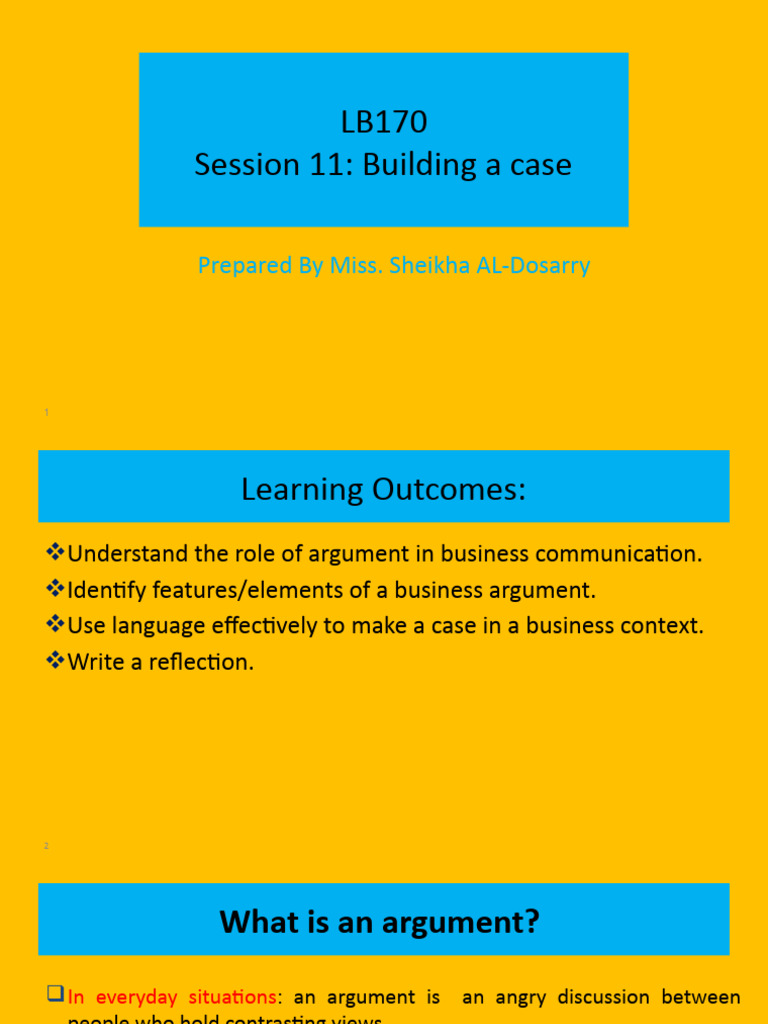 Lecture 6 Session | PDF | Argument | Knowledge