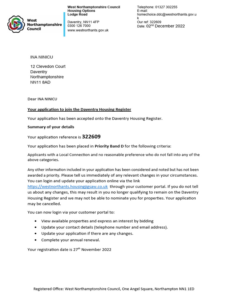 Dav Active Band D Letter - Application Ref - 322609 | PDF | Justice ...