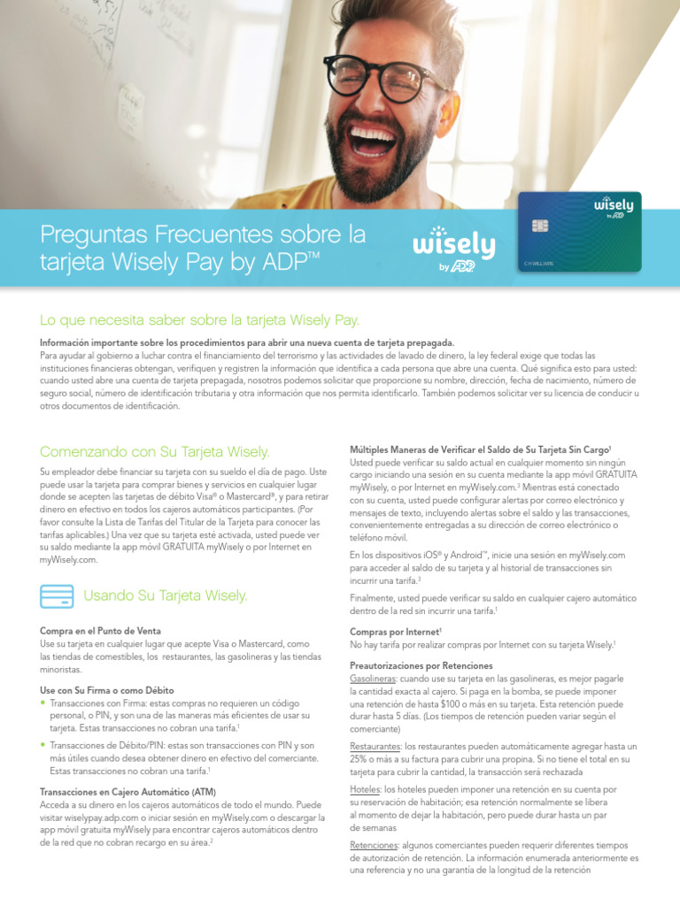 Guía de Uso de la Tarjeta Wisely Pay | PDF | Tarjeta de débito | Visa Inc.