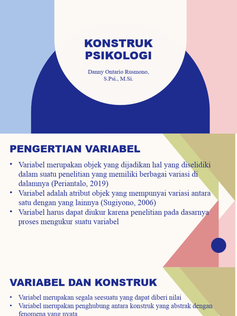 Psikometri 6 - Konstruk Psikologi | PDF