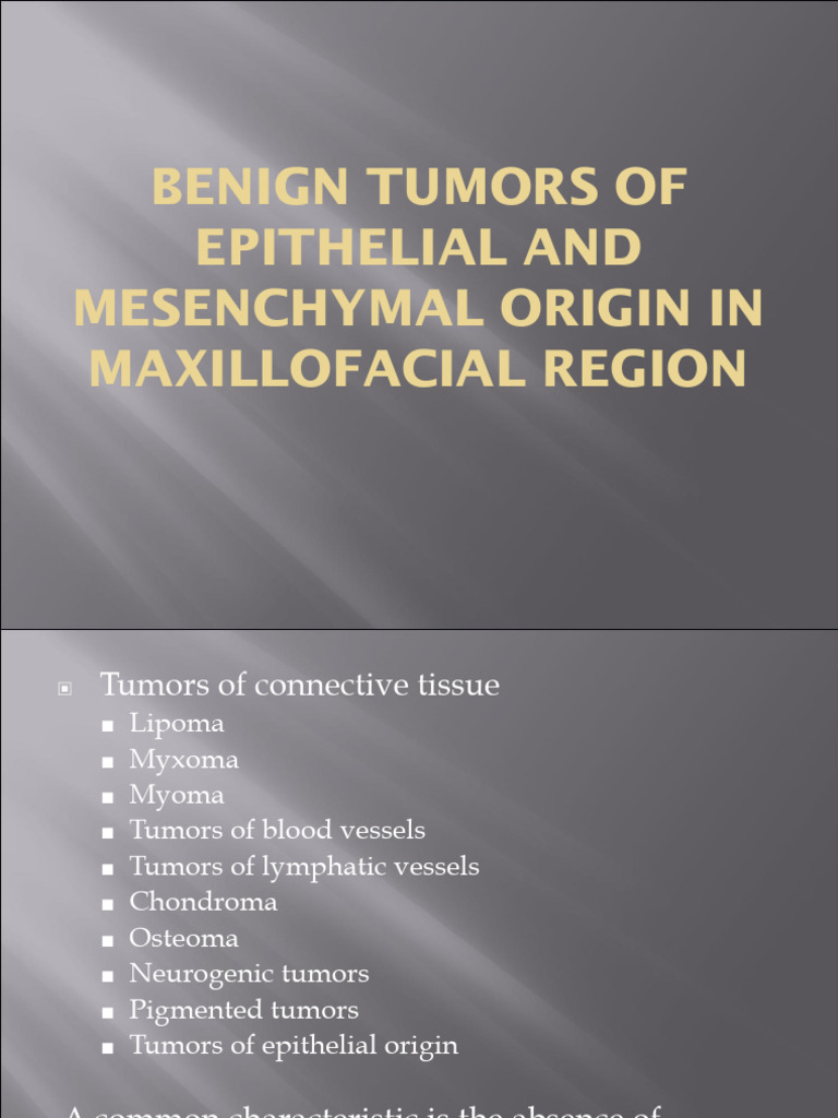 Benign Epithelial Tumors in Maxillofacial Region | PDF | Melanoma ...