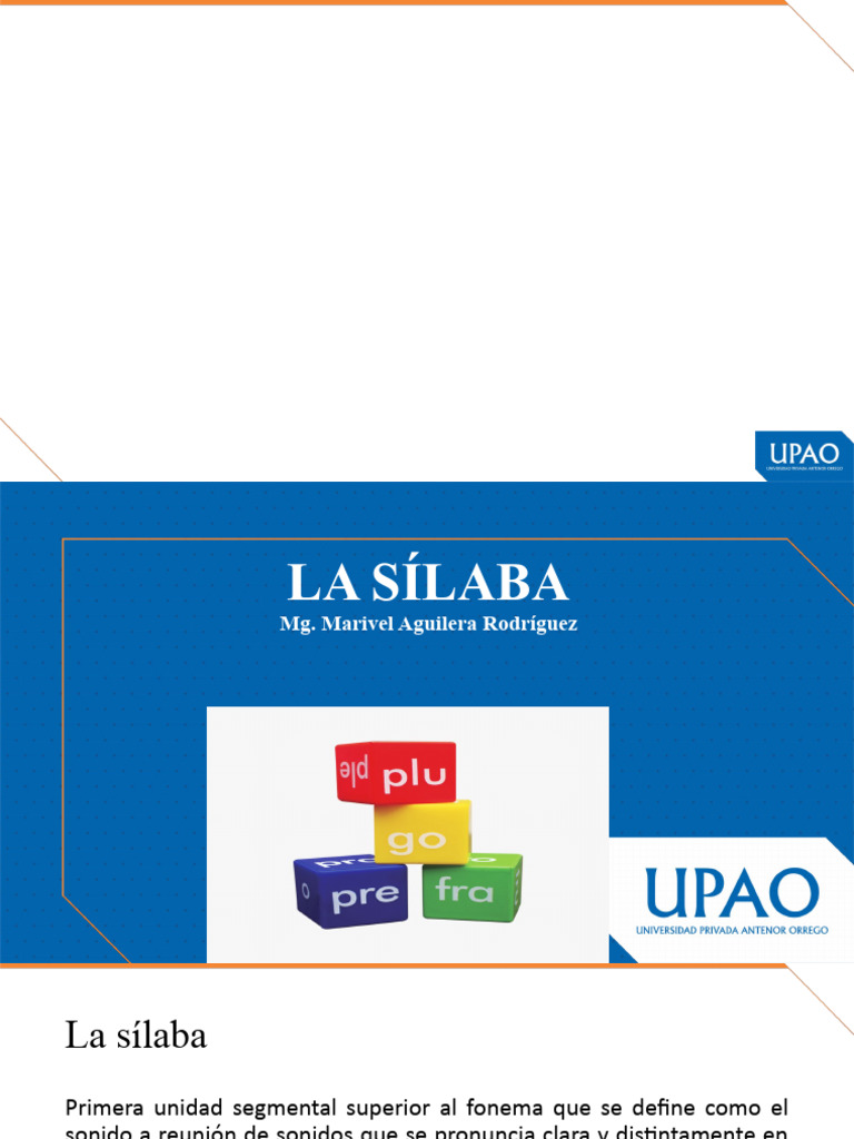 La Sílaba y Acentuación General | PDF | Sílaba | Voz humana