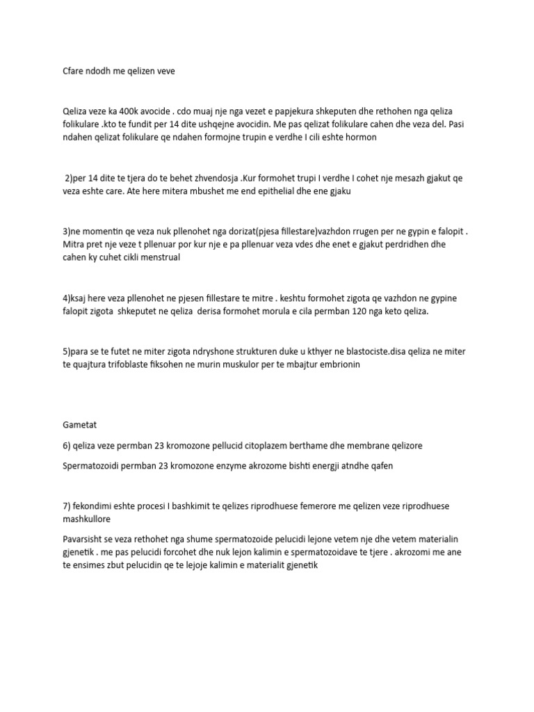 Cfare Ndodh Me Qelizen Veve | PDF