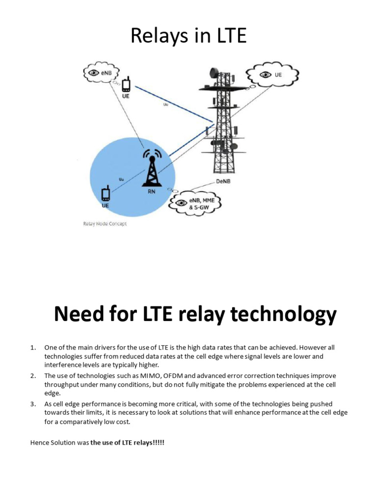 Relay in LTE | PDF | Lte Advanced | Information And Communications Technology