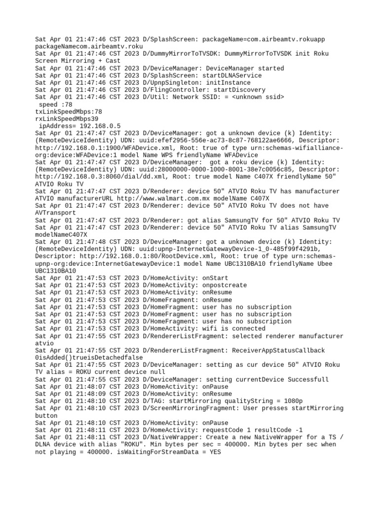 Ourlog 940 | PDF | Telecommunications | Internet Protocols