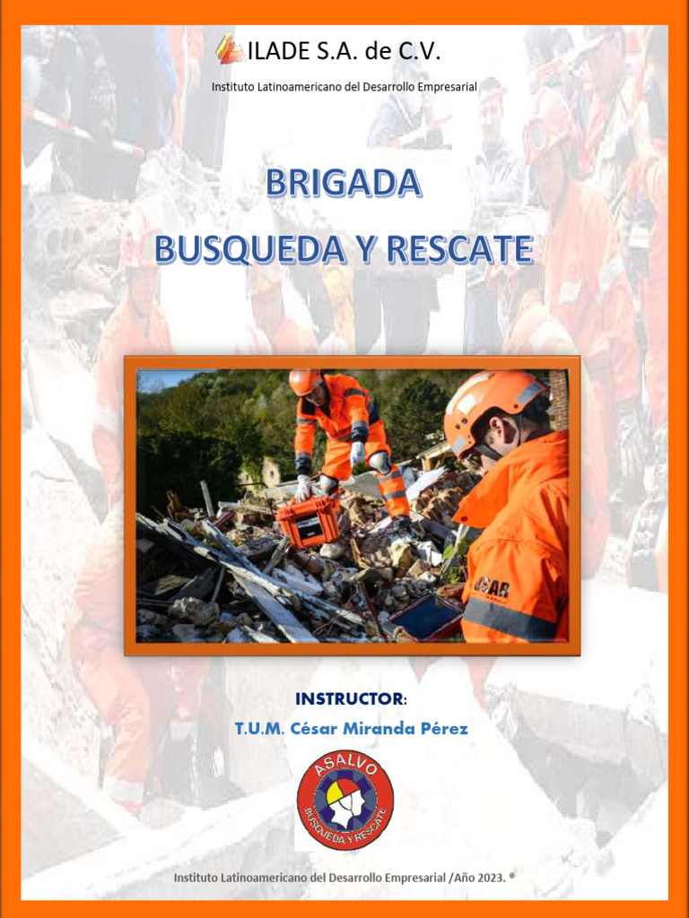 Manual Brigada Busqueda y Rescate | PDF | Peligros | Riesgo