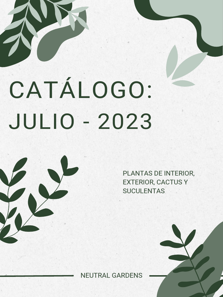 Catalogo Neutral Gardens Julio-2023 | PDF | Business