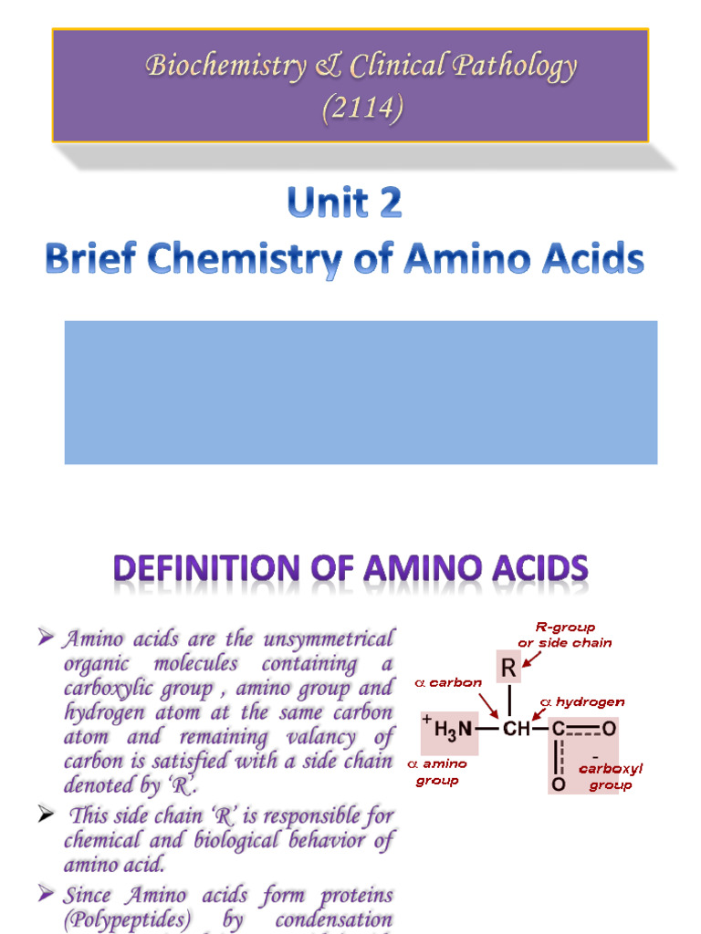 Brief Chemistry of Amino Acids | PDF | Amino Acid | Molecular Biology