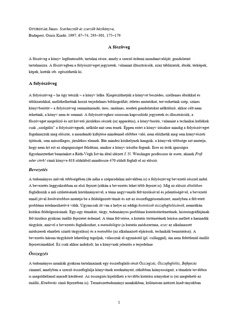 Gyurgyak Szerkesztok Szerzok Reszlet | PDF