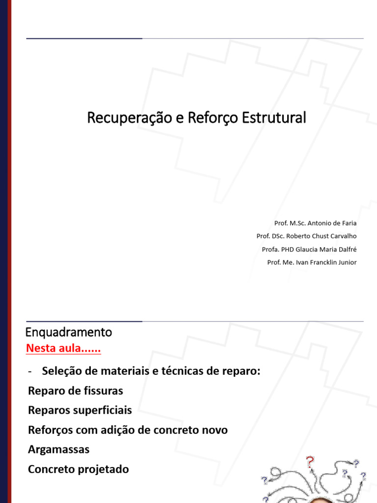 5 - Sistemas de Reforço Estrutural | PDF | Argamassa (alvenaria) | Corrosão