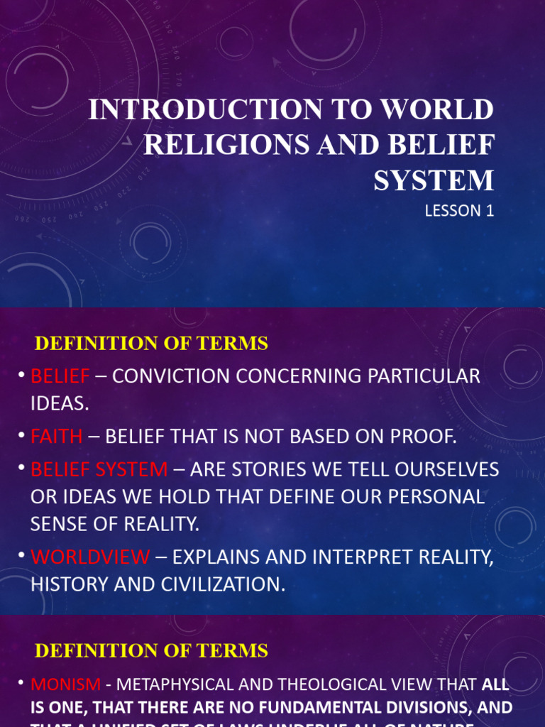 Introduction To World Religion and Belief System | PDF | Self ...