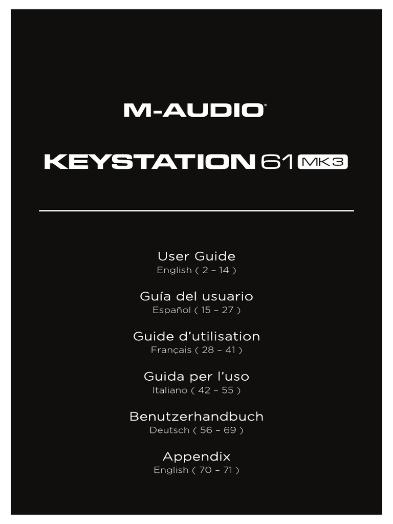 Keystation 61 MKIII - User Guide - v1.6 | PDF | Music Technology ...