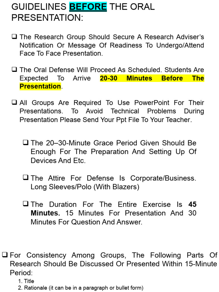 Research Defense Reminders | PDF | Art