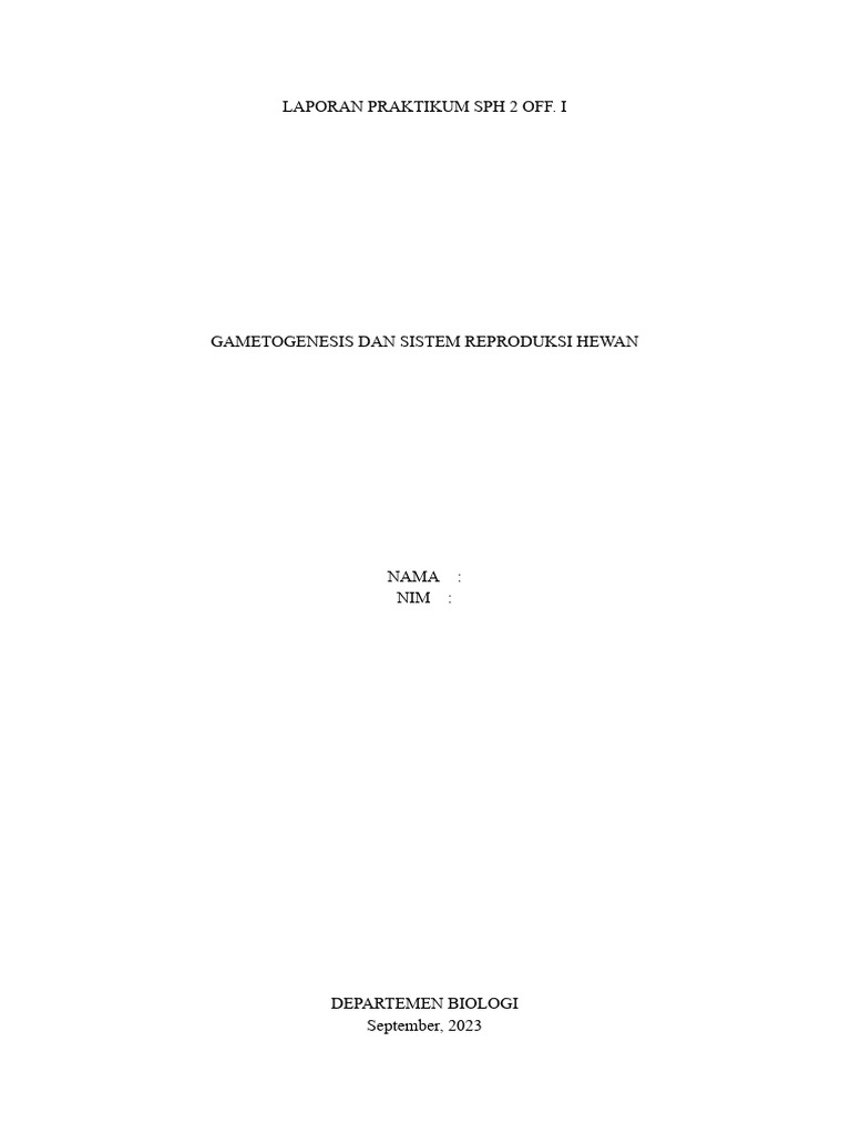 Laporan Praktikum SPH 2 (Pembedahan Sistem Reproduksi) Nadhia Salma | PDF