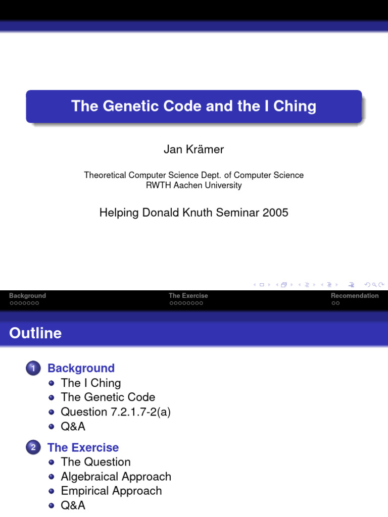 The I-Ching and The Genetic Code | Download Free PDF | Genetic Code ...